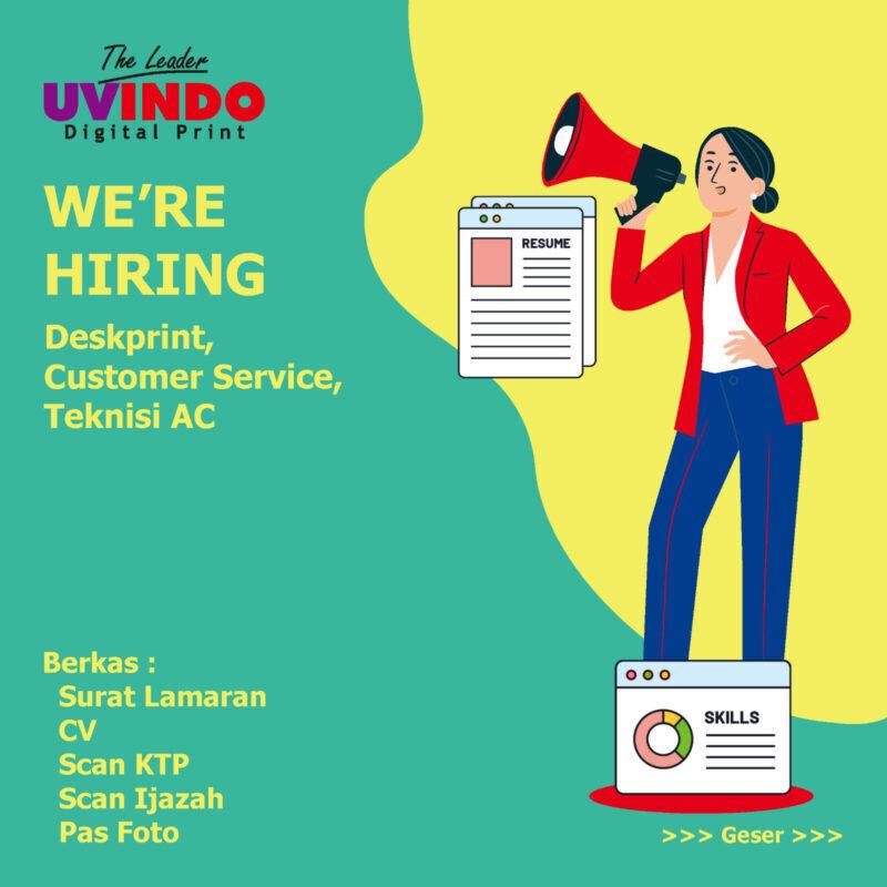 Lowongan Kerja Deskprint (Operator Grafis) - Customer Service - Teknisi AC di UVINDO Digital ...