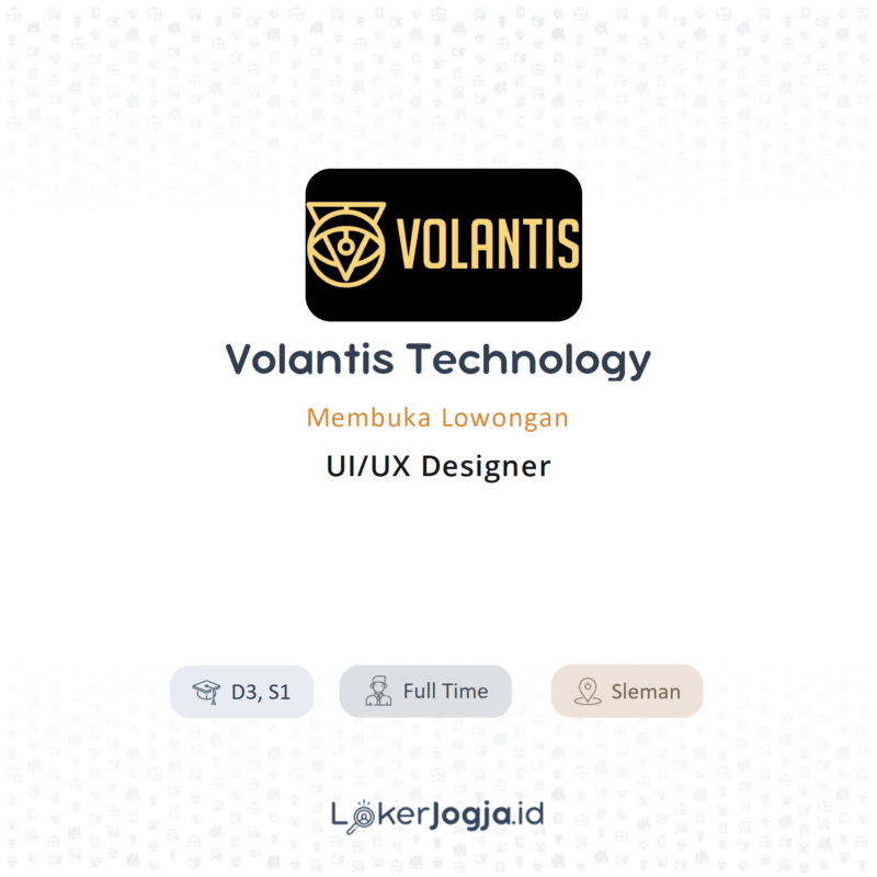 Lowongan Kerja UI/UX Designer di Volantis Technology - LokerJogja.ID