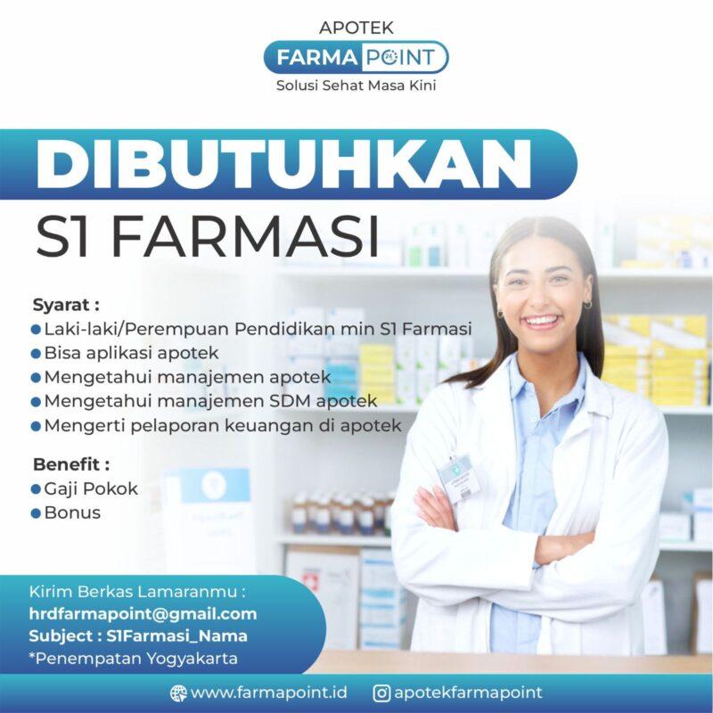 Lowongan Kerja Farmasi di Apotek Farma Point - LokerJogja.ID