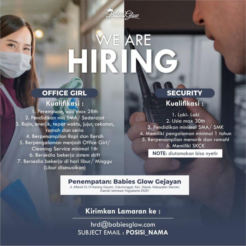 Lowongan Kerja Office Girl - Security di Babies Glow - LokerJogja.ID