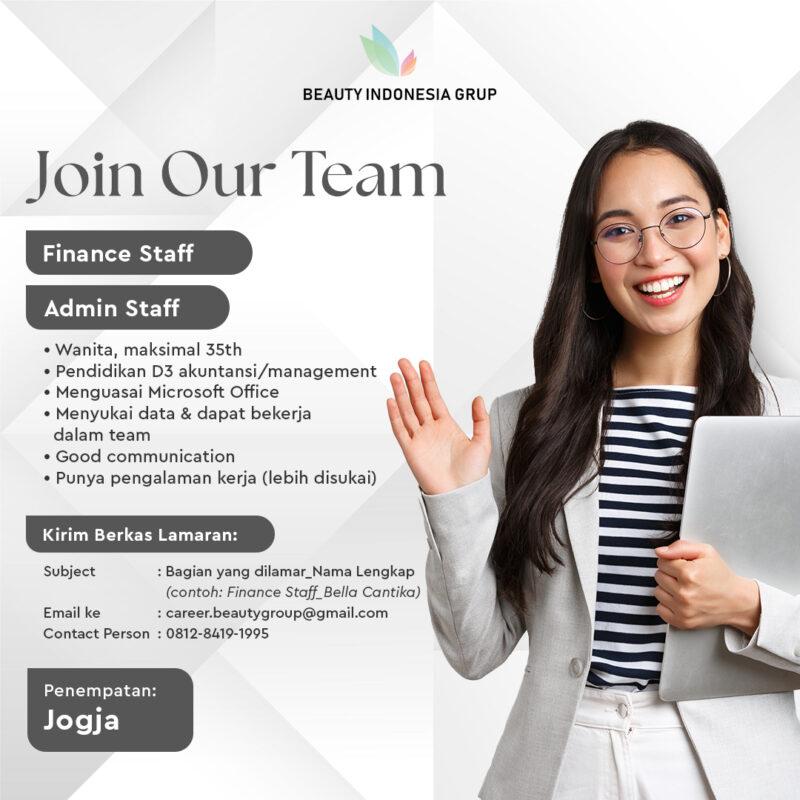 Lowongan Kerja Finance Staff - Admin Staff di Beauty Indonesia Group - LokerJogja.ID
