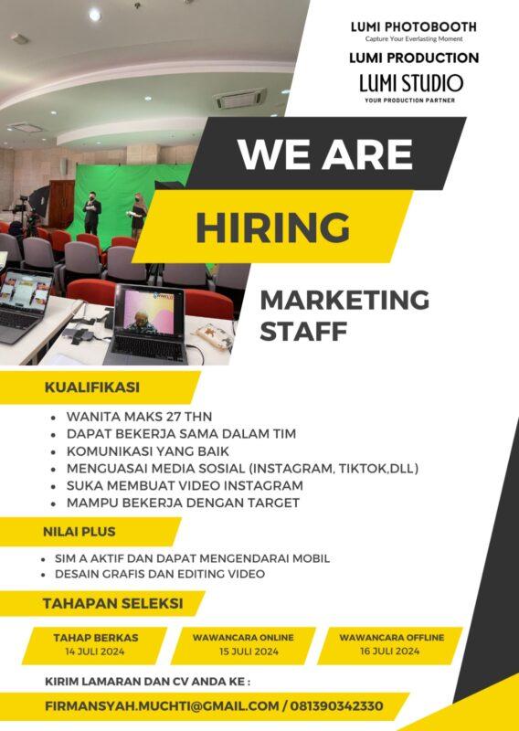 Lowongan Kerja Marketing Staff di CV. Lumi Kreatif Indonesia - LokerJogja.ID