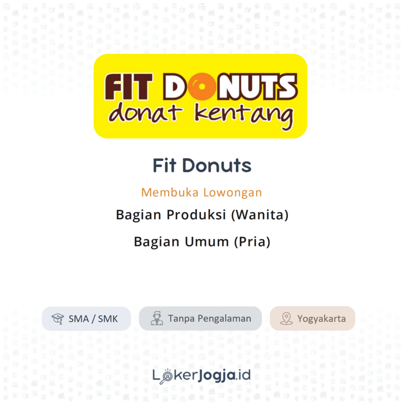 Lowongan Kerja Bagian Produksi (Wanita) - Bagian Umum (Pria) di Fit ...