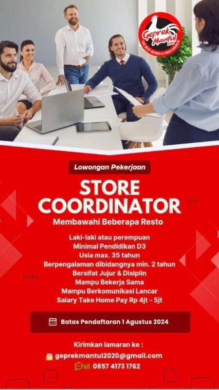 Lowongan Kerja Store Coordinator - Trainer di Geprek Mantul 2020 - LokerJogja.ID
