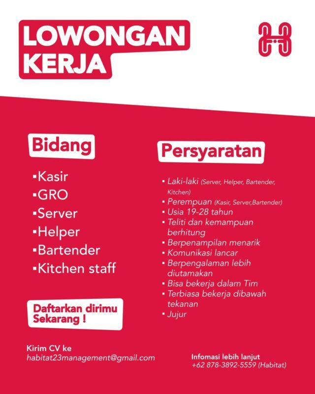 Lowongan Kerja Kasir - Gro - Server - Helper - Bartender - Kitchen ...