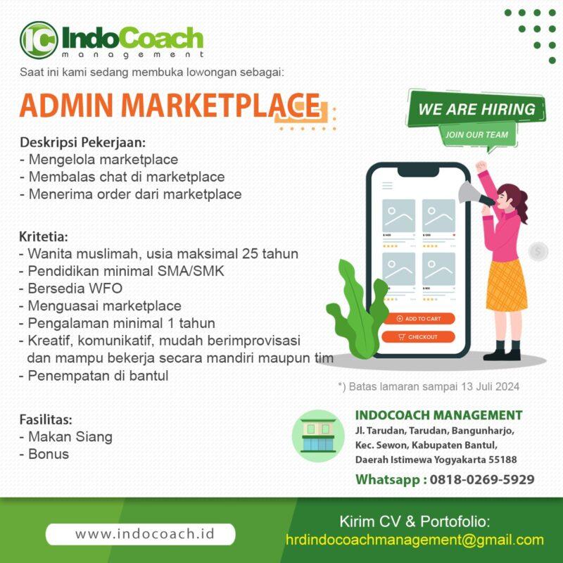 Lowongan Kerja Admin Marketplace di Indocoach Management - LokerJogja.ID