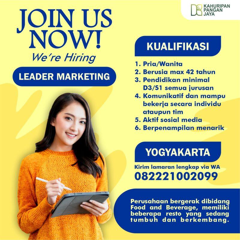 Lowongan Kerja Leader Marketing - HR Manager - Crew Outlet di Kahuripan ...