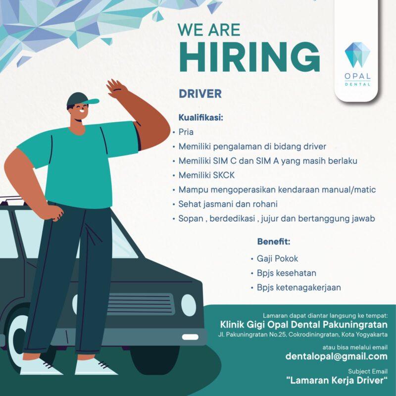 Lowongan Kerja Driver di Klinik Gigi Opal Dental - LokerJogja.ID