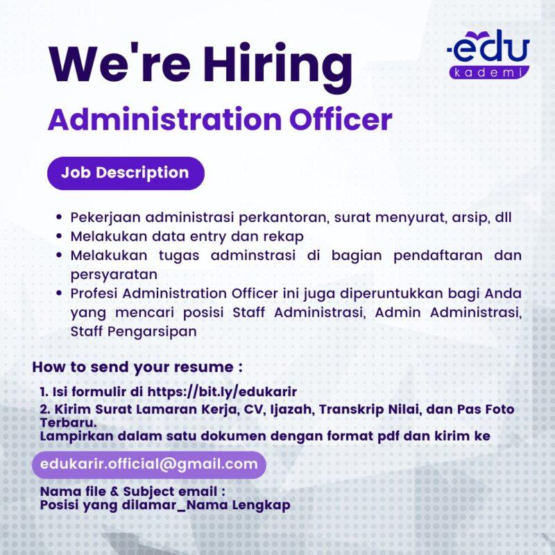 Lowongan Kerja Administration Officer (AO) di LSP Edukademi - LokerJogja.ID