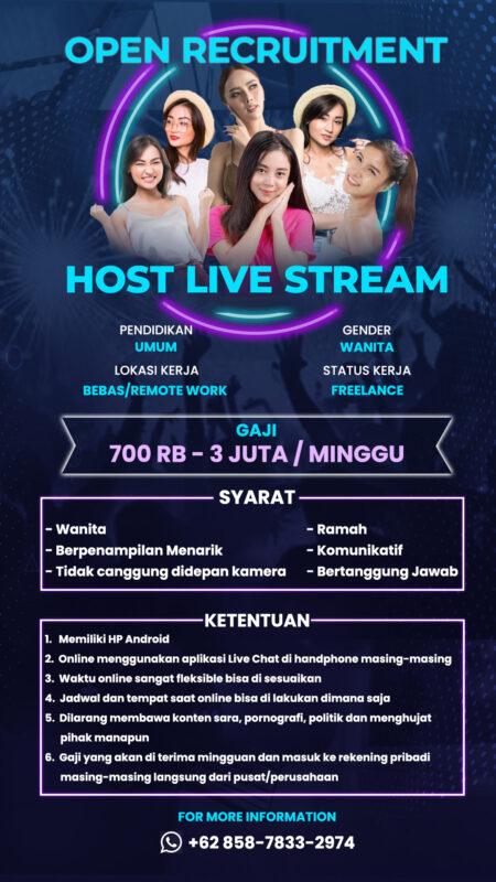 Lowongan Kerja Host Live Streaming Aplikasi di Mine Management - LokerJogja.ID