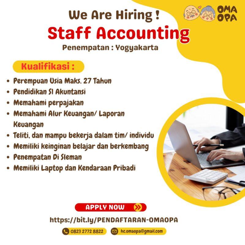 Lowongan Kerja Staff Accounting - Staff Social Media Specialist - Staff Personalia & GA - Admin ...