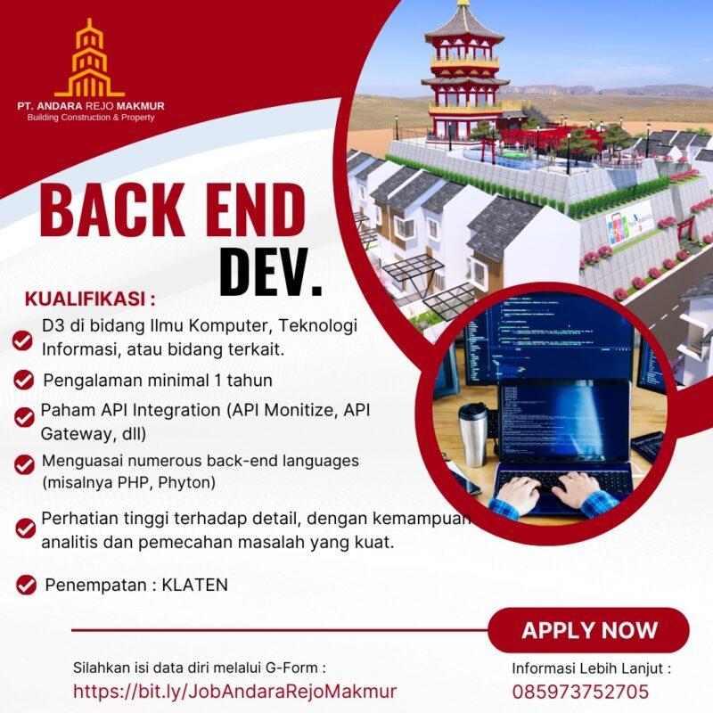 Lowongan Kerja Fullstack Developer - Front End Developer - Back End Developer - DevOps - UI/UX ...