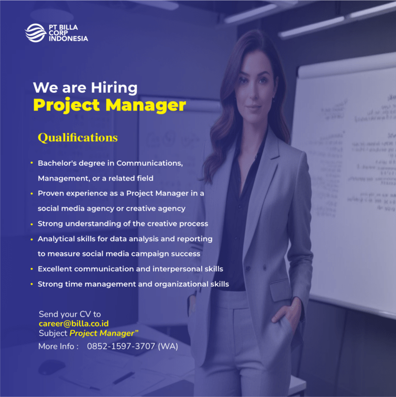 Lowongan Kerja Project Manager - Head of Social Media Officer di PT ...