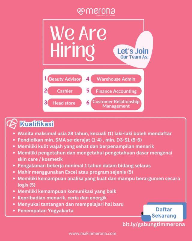 Lowongan Kerja Beauty Advisor - Cashier - Head Store - Warehouse ...