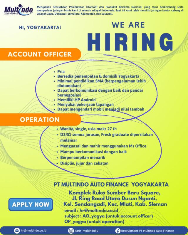 Lowongan Kerja Account Officer - Operation di PT. Multindo Auto Finance ...