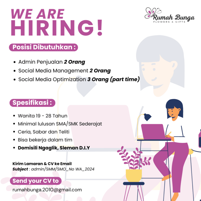 Lowongan Kerja Admin Penjualan - Social Media Management - Social Media Optimization di PT ...