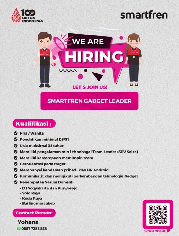 Lowongan Kerja Smartfren Gadget Leader - Branding, Event, and Direct ...