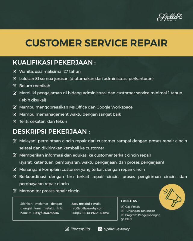 Lowongan Kerja CSR - Admin QC - Jewelry Representative Offline di PT. Spilla Kreasi Kriya ...