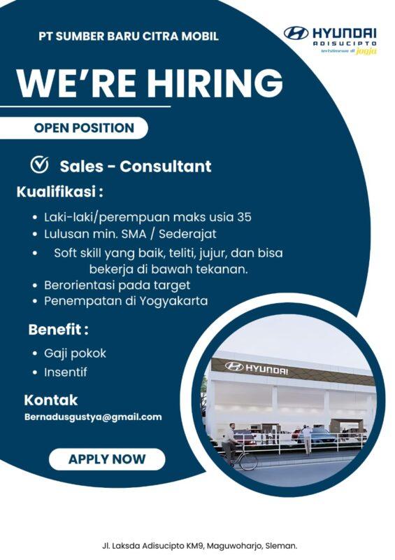 Lowongan Kerja Sales - Consultant di PT. Sumber Baru Citra Mobil ...