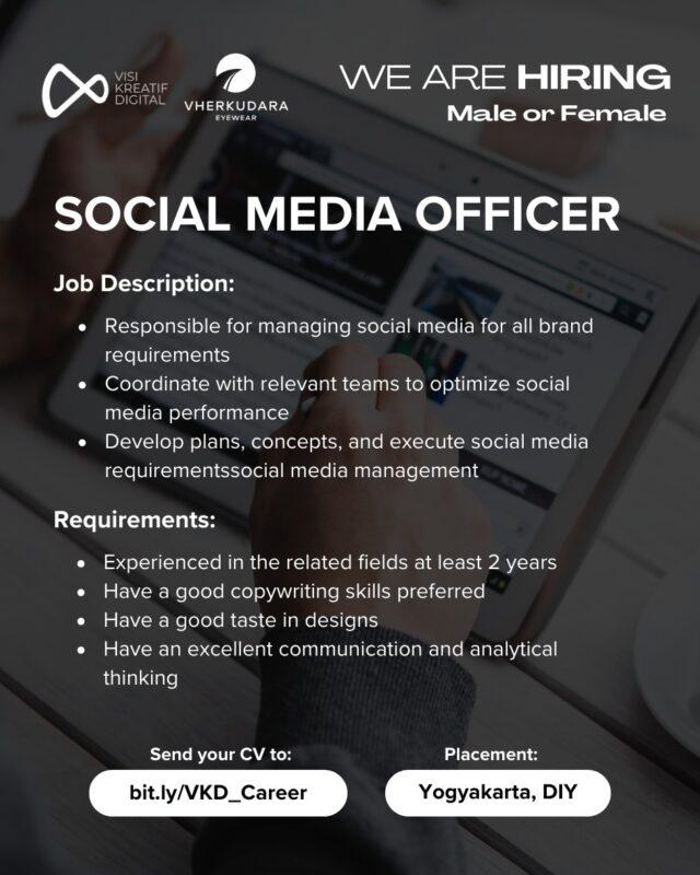Lowongan Kerja Social Media Officer di PT. Visi Kreatif Digital (Vherkudara Eyewear) - LokerJogja.ID