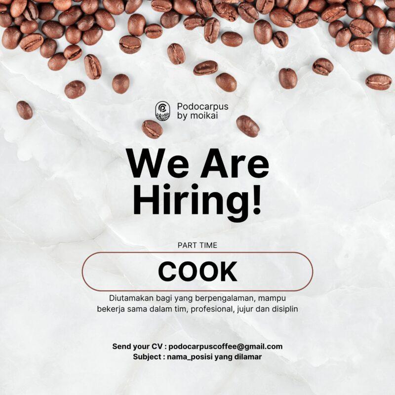 Lowongan Kerja Part Time Cook di Podocarpus by Moikai - LokerJogja.ID