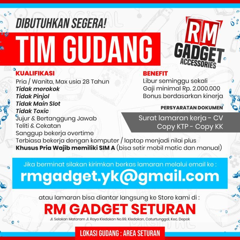 Lowongan Kerja Tim Gudang di RM Gadget - LokerJogja.ID