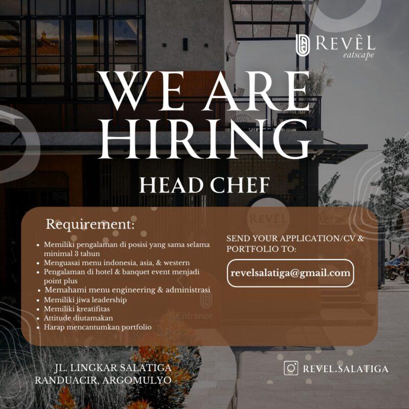 Lowongan Kerja Head Chef di Revel Eatscape - LokerJogja.ID