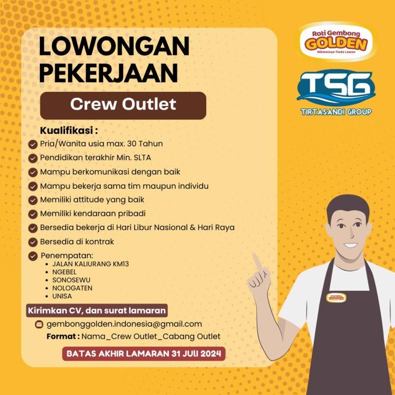 Lowongan Kerja Crew Outlet di Roti Gembong Golden Indonesia - LokerJogja.ID
