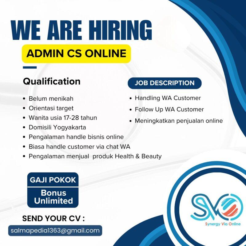 Lowongan Kerja Admin CS Online di SVO.ID - LokerJogja.ID