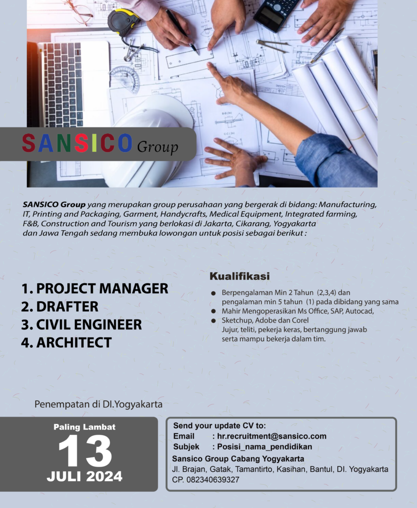 Lowongan Kerja Project Manager - Drafter - Civil Engineer - Architect ...