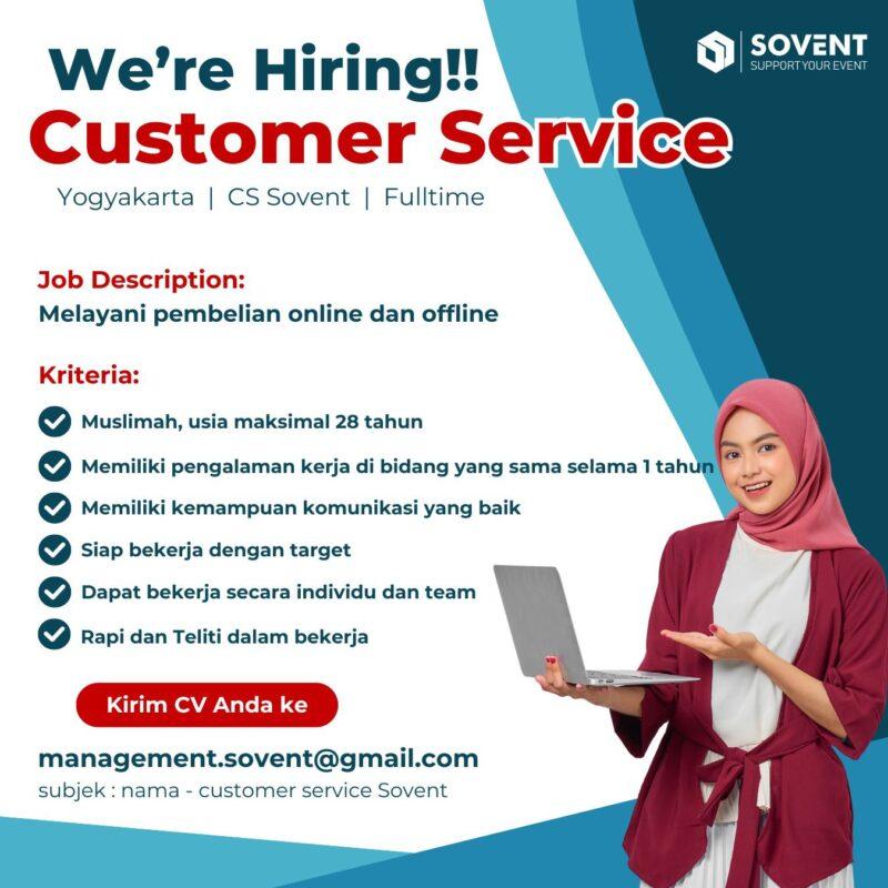 Lowongan Kerja Customer Service di Sovent.Id - LokerJogja.ID