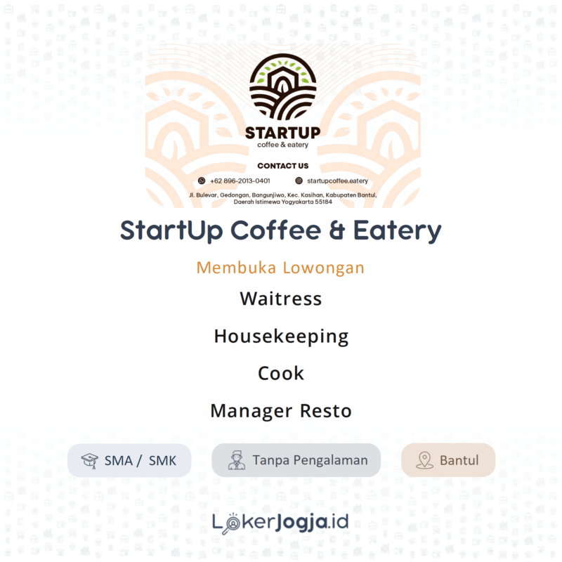 Lowongan Kerja Waitress - Housekeeping - Cook - Manager Resto di ...
