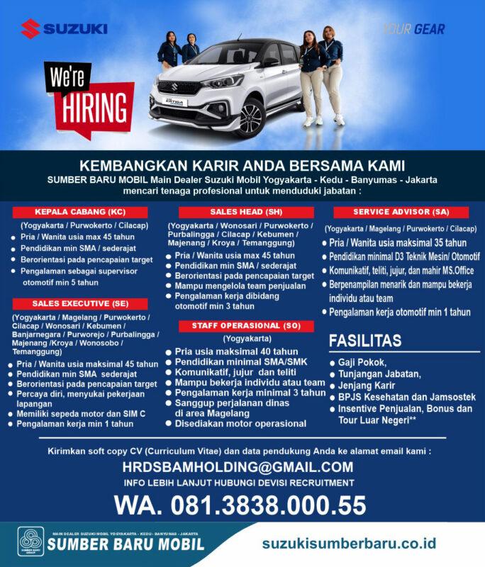 Lowongan Kerja Kepala Cabang - Sales Head - Service Advisor - Sales ...