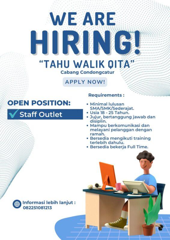 Lowongan Kerja Staff Outlet di Tahu Walik Qita - LokerJogja.ID