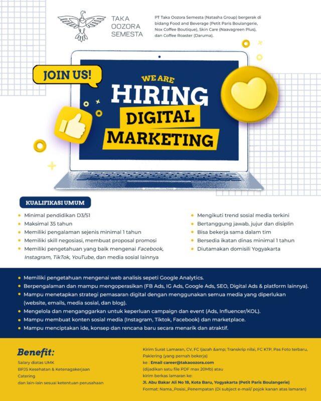 Lowongan Kerja Digital Marketing di PT. Taka Oozora Semesta - LokerJogja.ID