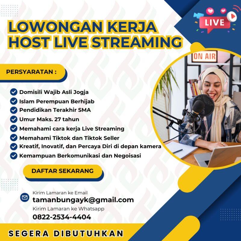 Lowongan Kerja Host Live Streaming di Taman Bunga Haji Umroh - LokerJogja.ID