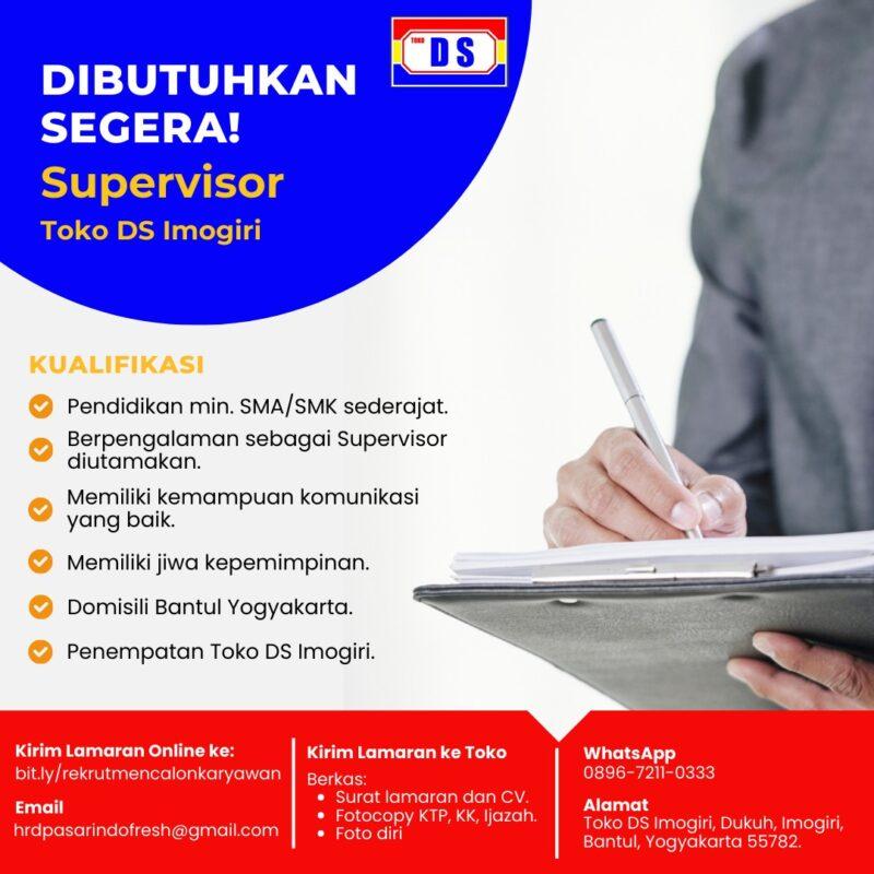 Lowongan Kerja SPV Toko di Toko DS - LokerJogja.ID