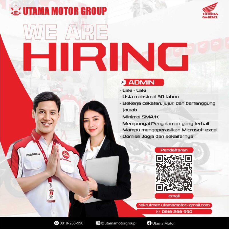 Lowongan Kerja Admin - Mekanik - Office Boy di Utama Motor Group - LokerJogja.ID
