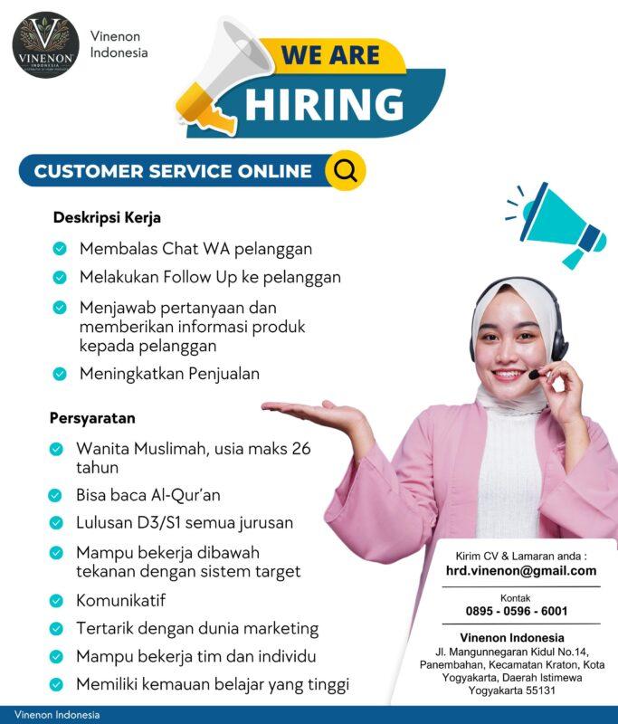 Lowongan Kerja Customer Service Online di Vinenon Indonesia - LokerJogja.ID