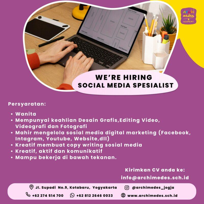 Lowongan Kerja Social Media Specialist di Archimedes Academy - LokerJogja.ID