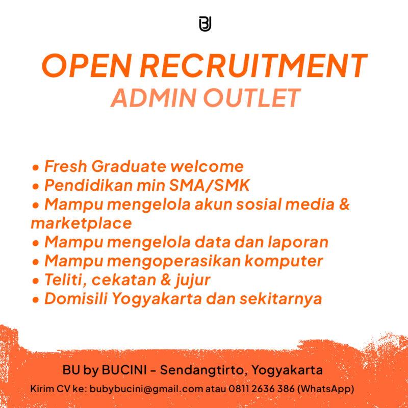 Lowongan Kerja Admin Outlet di BeYou by Bucini - LokerJogja.ID