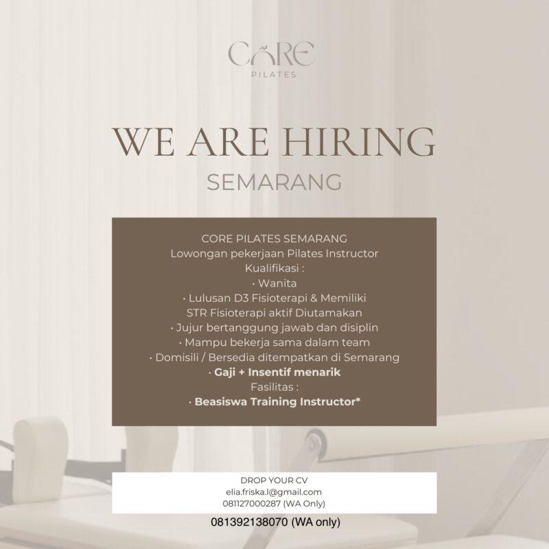Lowongan Kerja Pilates Instructor di Core Pilates - LokerJogja.ID