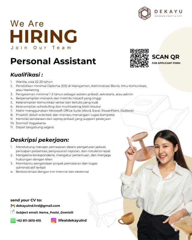 Lowongan Kerja Personal Assistant - SPV Selling Marketing - SPV Sales Strategic - Market Analyst ...