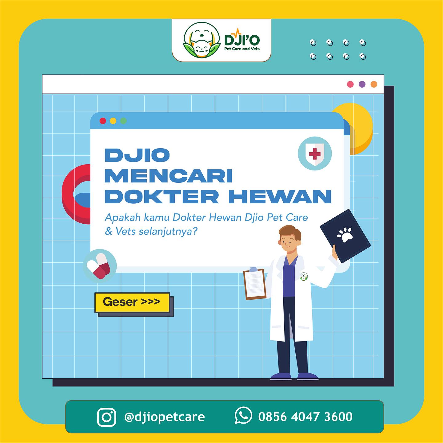 Lowongan Kerja Dokter Hewan di Dji'o Per Care and Vets - LokerJogja.ID