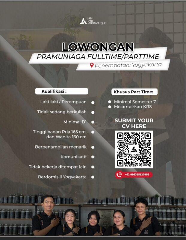 Lowongan Kerja Pramuniaga di Lab Art Aromatique x Urban Perfume Point - LokerJogja.ID