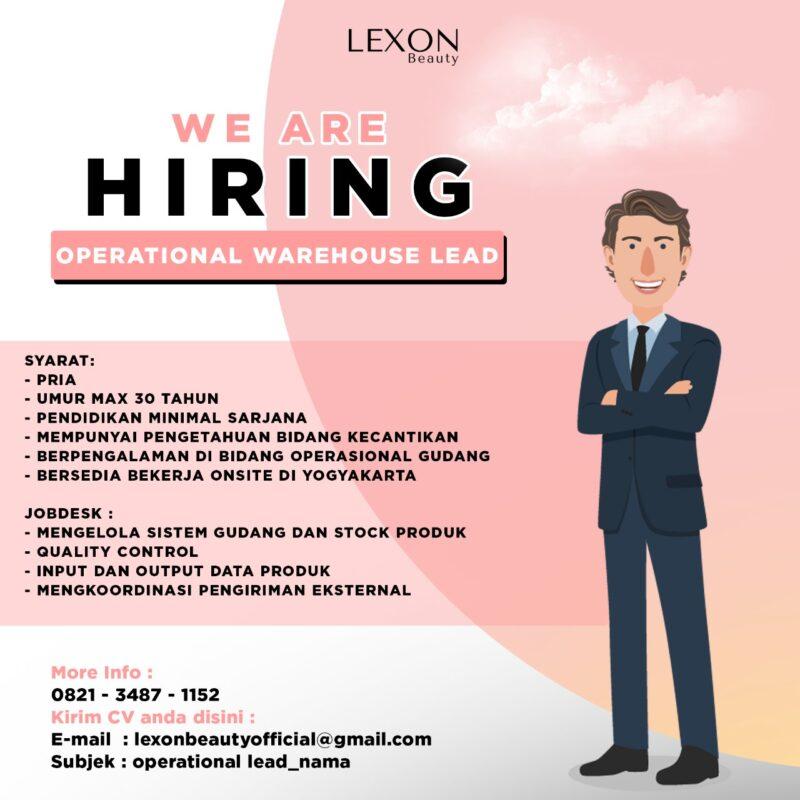Lowongan Kerja Operational Warehouse Lead di Lexon Beauty - LokerJogja.ID