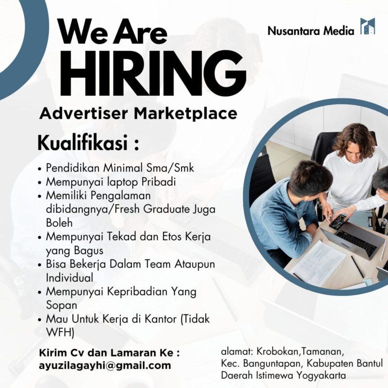 Lowongan Kerja Advertiser Marketplace di Nusantara Media - LokerJogja.ID