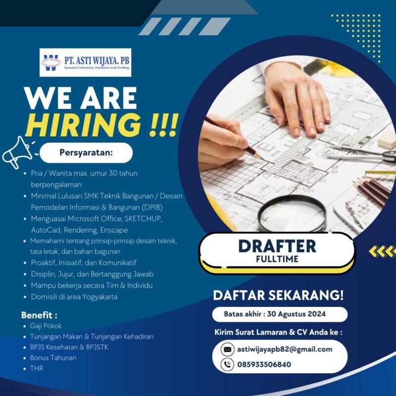 Lowongan Kerja Drafter di PT. Asti Wijaya PB - LokerJogja.ID
