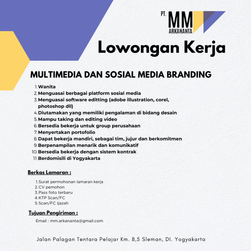 Lowongan Kerja Multimedia dan Sosial Media Branding di PT. Miga ...