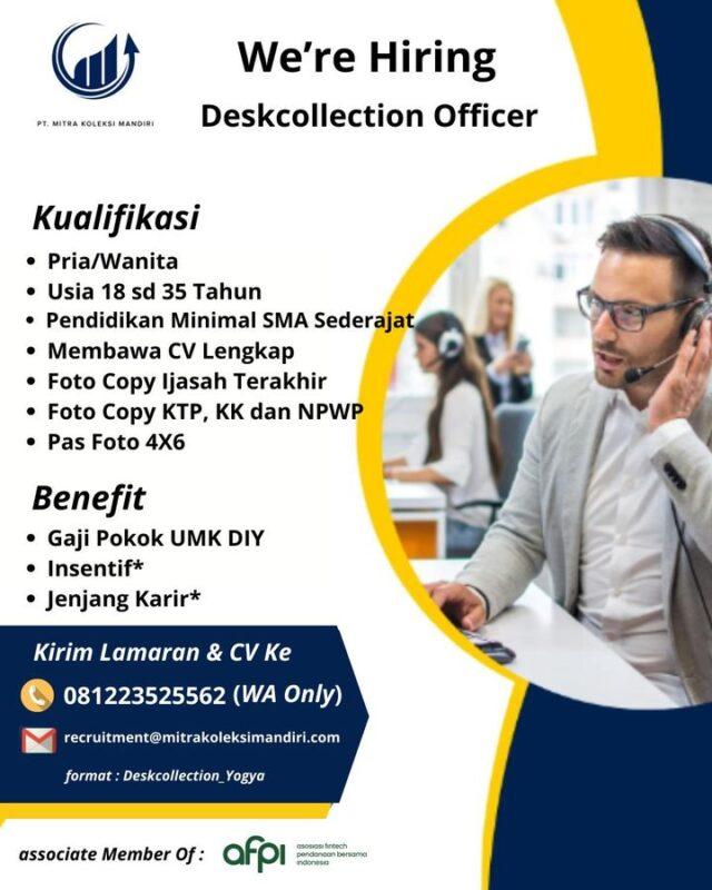 Lowongan Kerja Desk Collection Officer di PT. Mitra Koleksi Mandiri ...